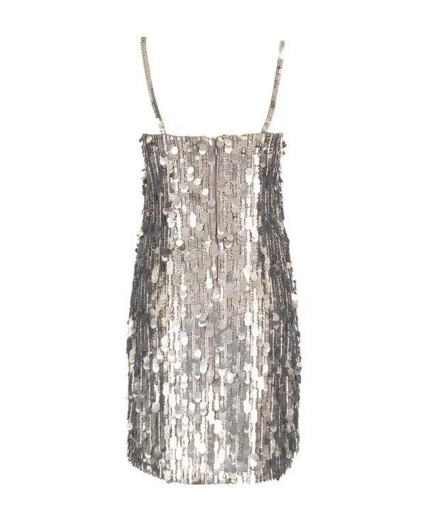 P.a.r.o.s.h Sequined Midi Dress - Gray