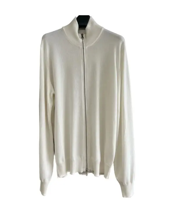Brunello Cucinelli High Neck Zip-up Cardigan - Gray
