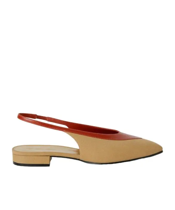 Loro Piana Rebecca Open-heeled Flats - Nude