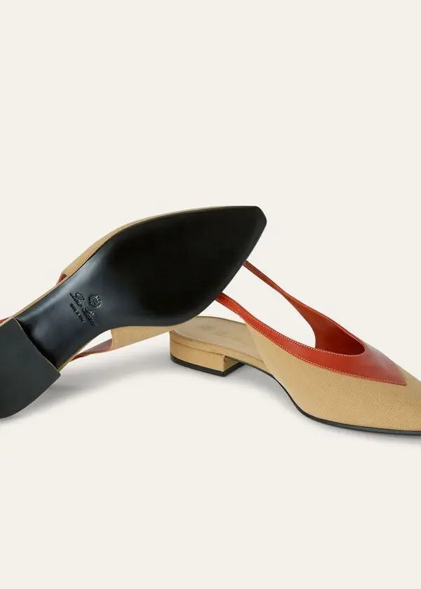 Loro Piana Rebecca Open-heeled Flats