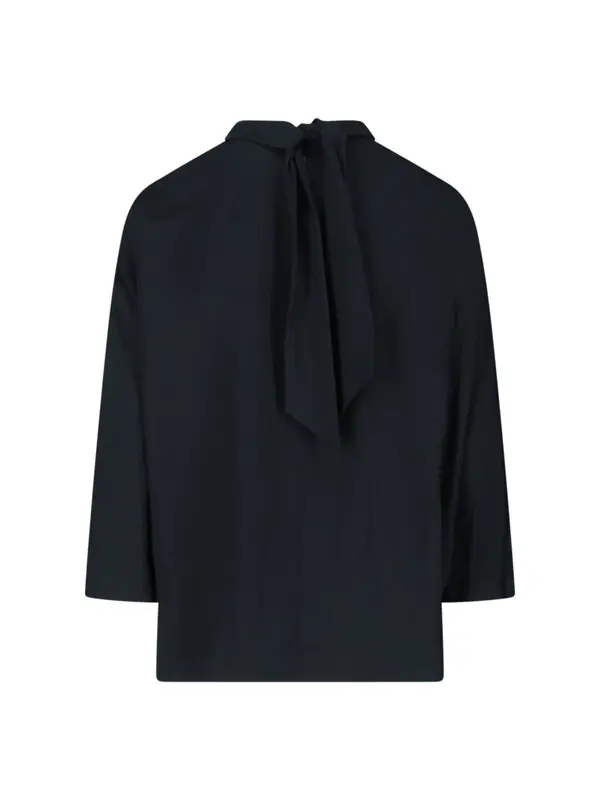 Aspesi Tie-neck Cut Out Detailed Blouse