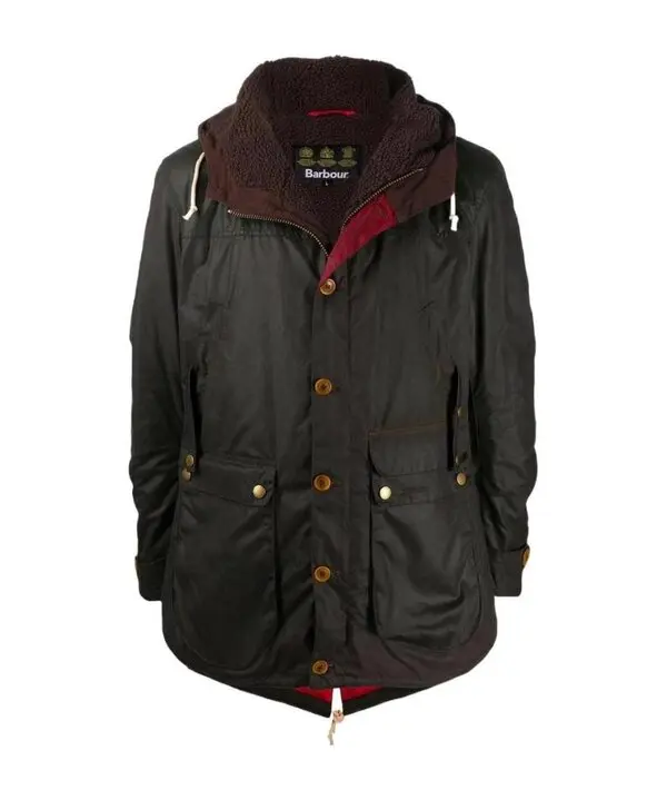 Barbour Hooded Button-down Field Jacket
