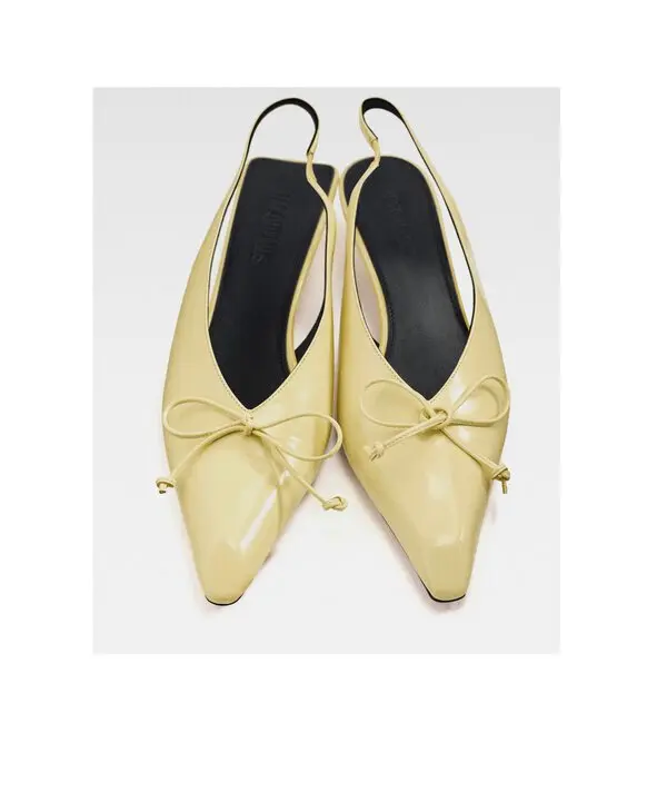 Jacquemus 40mm Cubisto Leather Pumps - Light Yellow