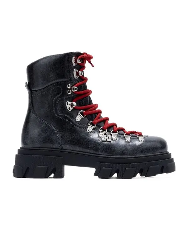 GANNI Cleated Mountain Boots - Black