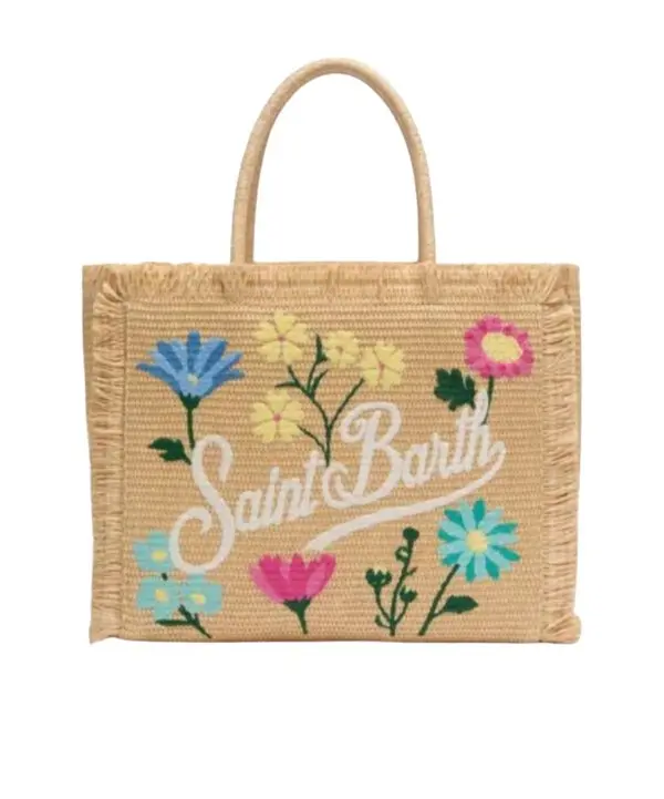 MC2 SAINT BARTH Woven Tote Bag - Nude