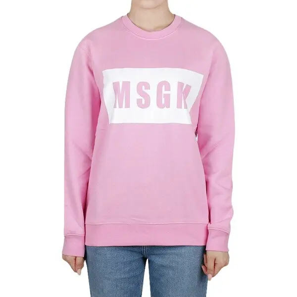 MSGM Crew Neck Logo-print Sweatshirt