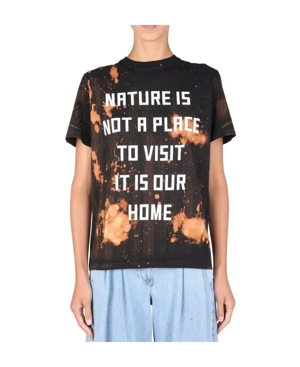 GOLDEN GOOSE Slogan Print Crewneck T-shirt - Multicolor