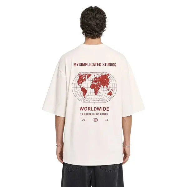 MYSIMPLICATED Worldwide Graphic T-shirt - White