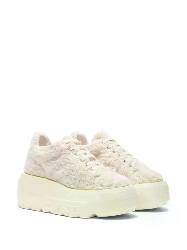 Casadei Nexus Peak Faux-fur Sneakers - Neutrals