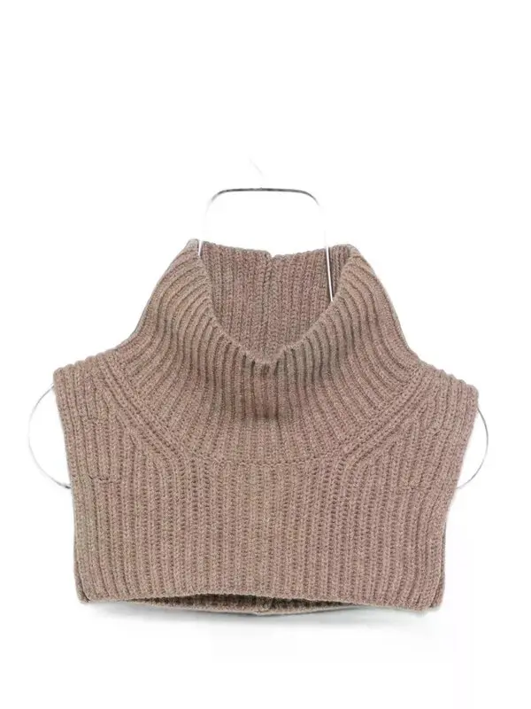 Soeur Gad Ribbed-knit High-neck Scarf