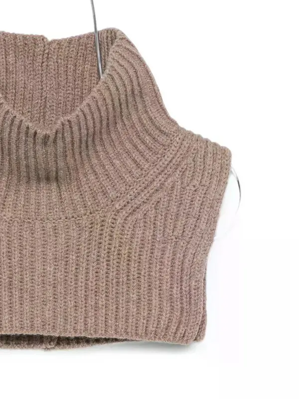 Soeur Gad Ribbed-knit High-neck Scarf