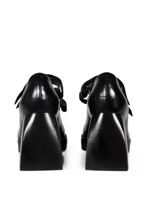 NODALETO Bulla Babies Touch-strap Leather Platform Heeled Mary Jane Shoes