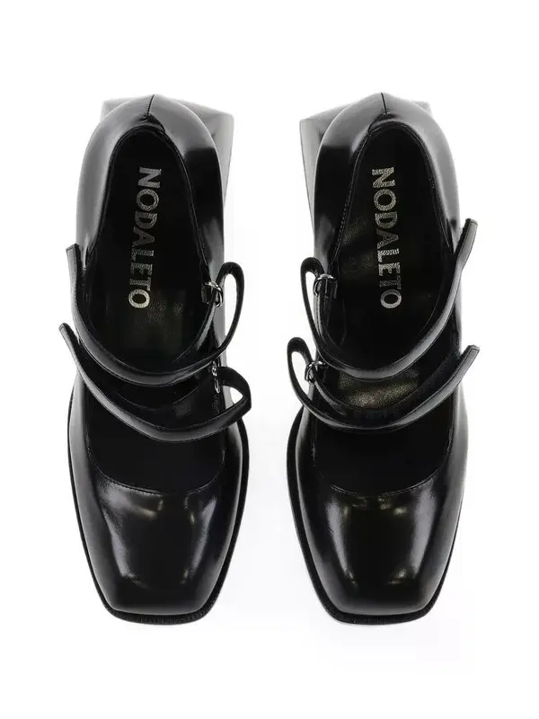 NODALETO Bulla Babies Touch-strap Leather Platform Heeled Mary Jane Shoes