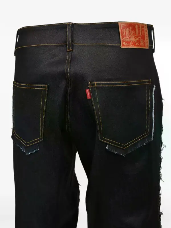 JUNTAE KIM Laser-slashed Twist Jeans