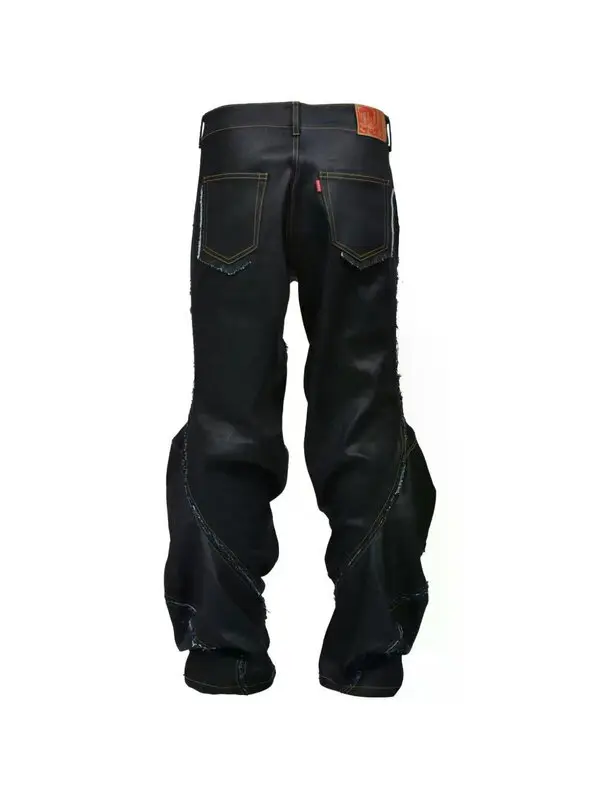 JUNTAE KIM Laser-slashed Twist Jeans