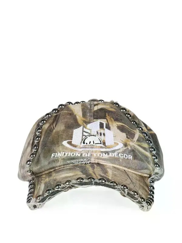 JOSHUA J. Stud-embellished Camouflage-print Cap