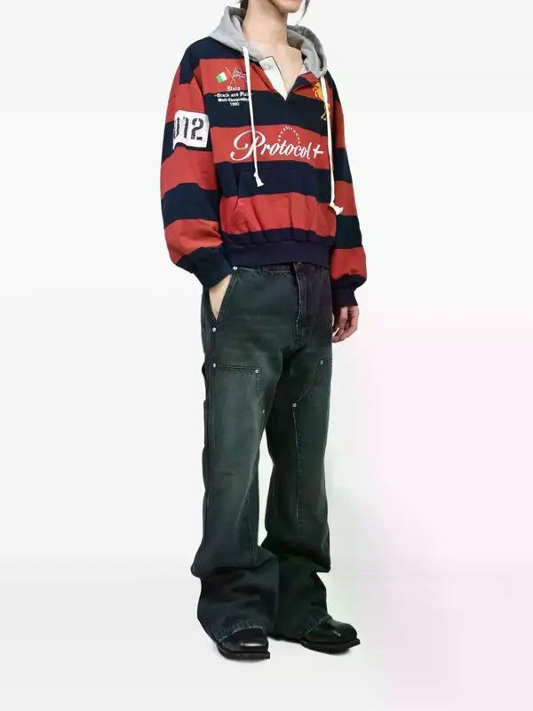 PROTOCOL INDEX Washed-effect Carpenter Bootcut Jeans