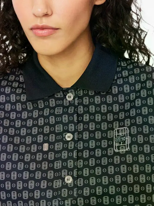 Lacoste Oversized Tennis-print Polo