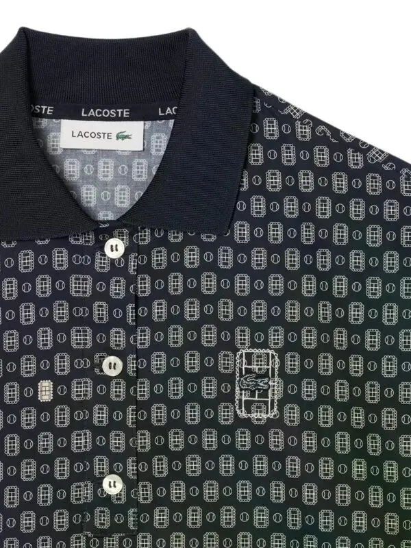 Lacoste Oversized Tennis-print Polo