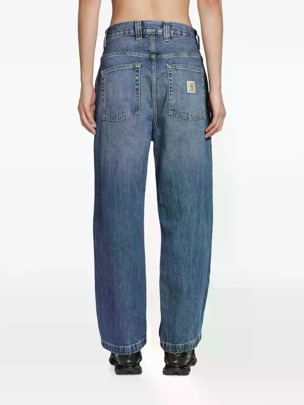 Carhartt Work In Progress Logo-patch Wide-leg Jeans