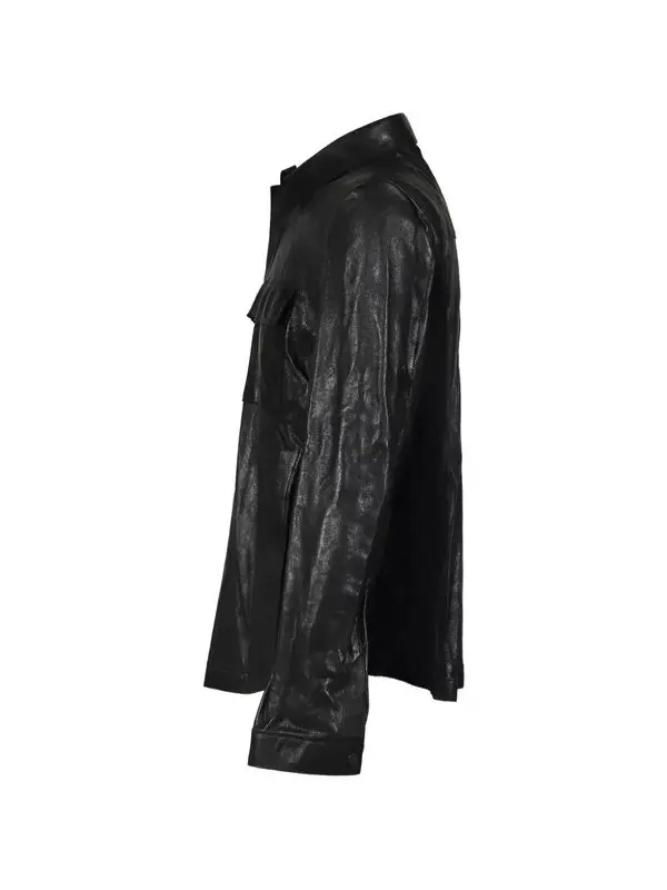 SAN263-1 Flap-pocket Leather Jacket