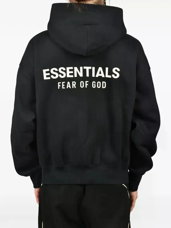 ESSENTIALS Logo-print Zip-up Hoodie