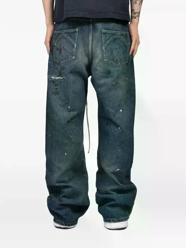 JUN/NAKAYAMA X Overdesign Distressed Lace-up Jeans