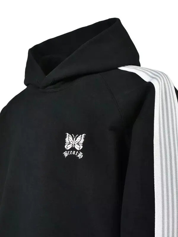 BREATH Logo-embroidered Side-stripe Hoodie