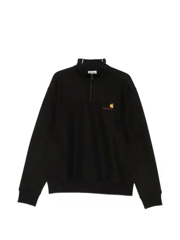 Carhartt Work In Progress American Script Embroidered Sweater - Black
