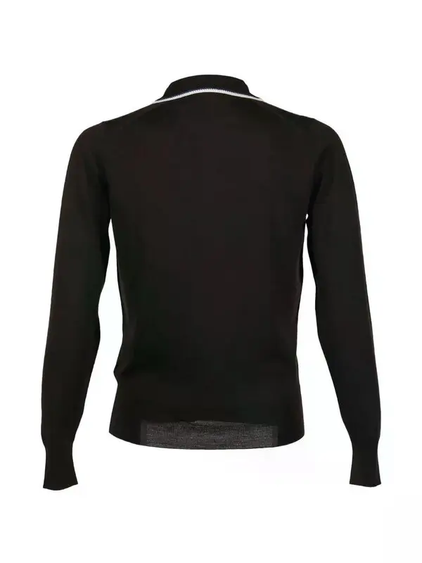 WALES BONNER Embroidered-logo Polo Sweater