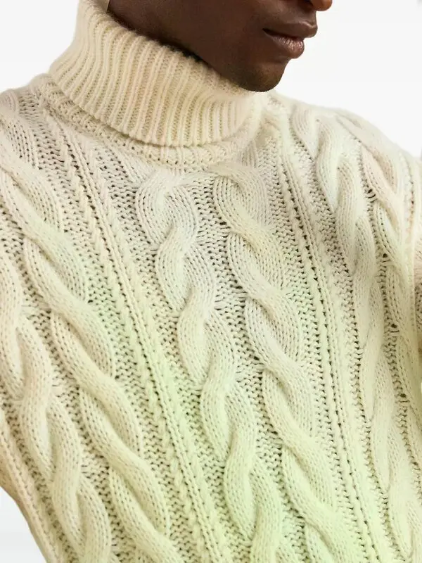 Ralph Lauren Purple Label Cable-knit Roll-neck Sweater