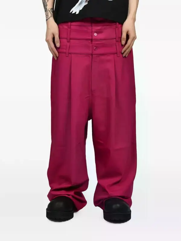 3.PARADIS Pleated Multi-waistband Trousers