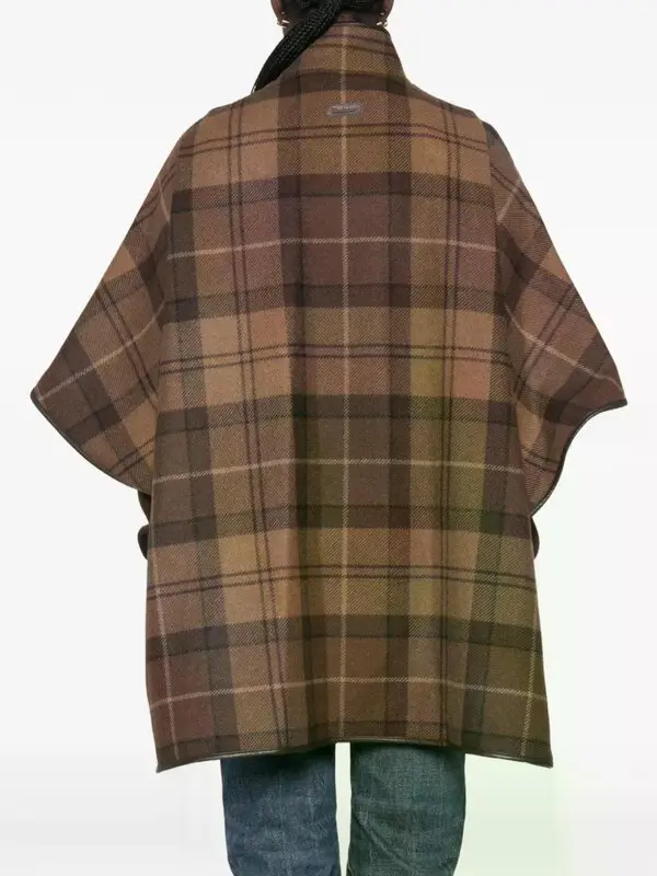 Barbour Judith Tartan-check Cape Jacket