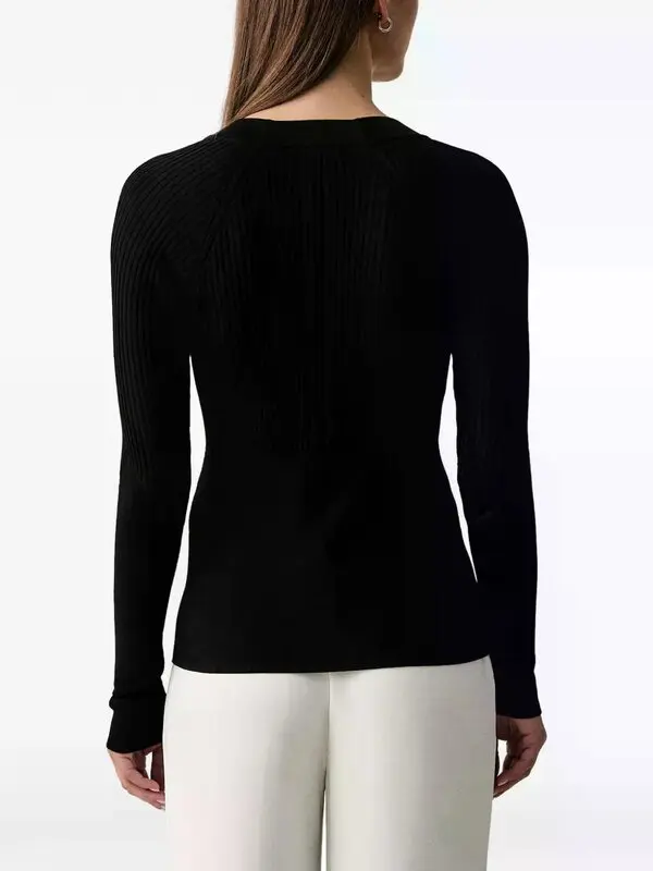Armani Exchange Ribbed-knit V-neck Cardigan