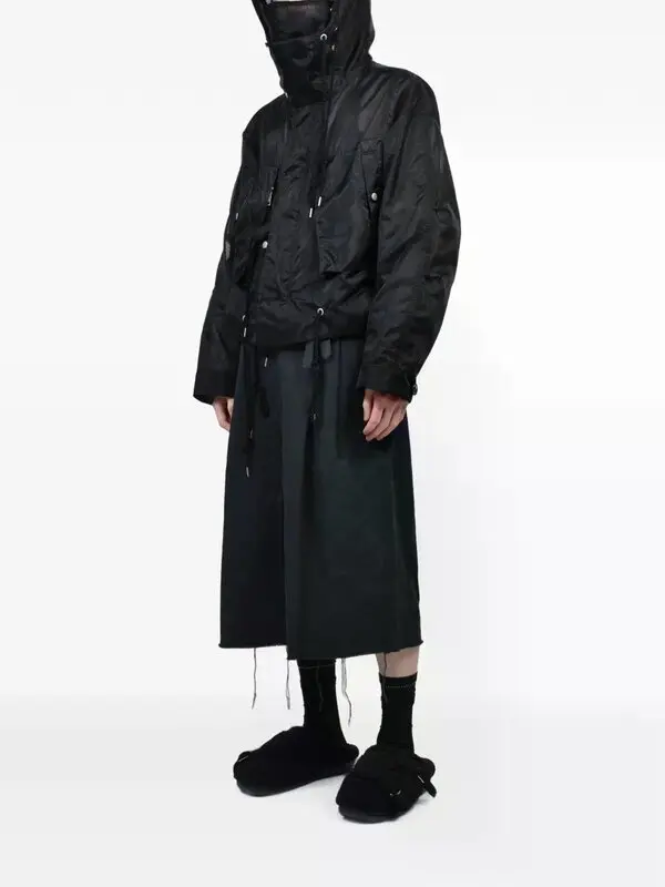 BED J.W. FORD Hooded Grid-texture Jacket