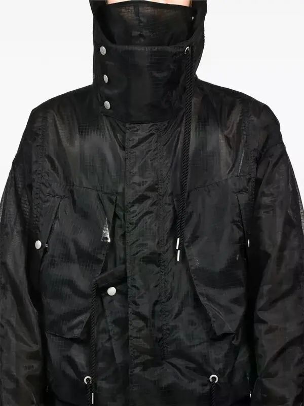 BED J.W. FORD Hooded Grid-texture Jacket