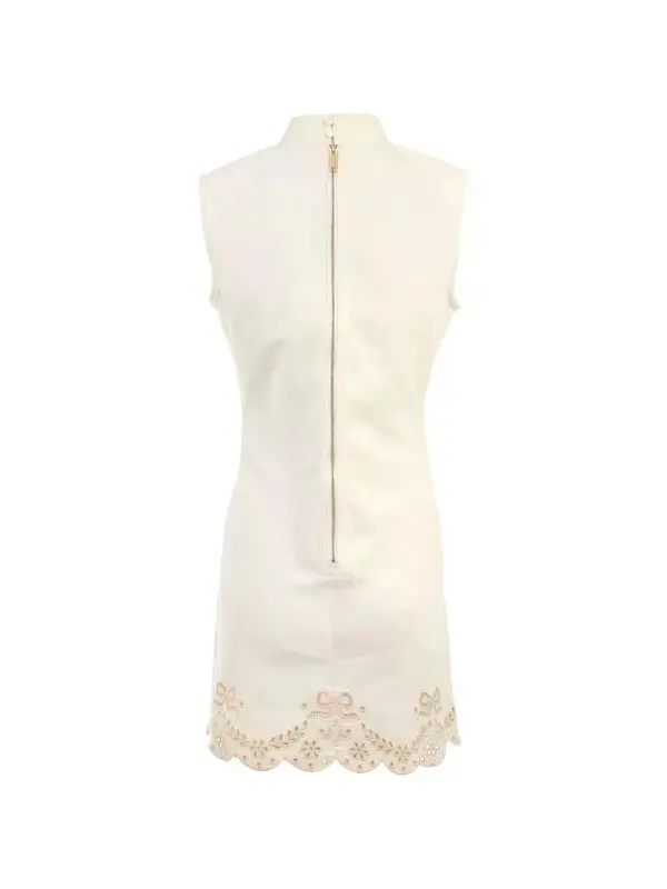SELF-PORTRAIT Broderie Denim Mini Dress
