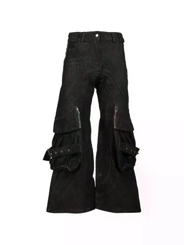 NO/FAITH STUDIOS Cargo-pocket Wide-leg Jeans