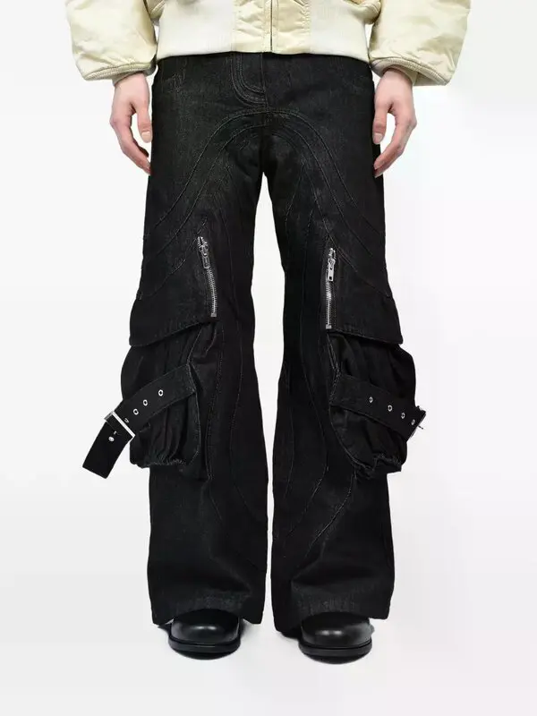 NO/FAITH STUDIOS Cargo-pocket Wide-leg Jeans
