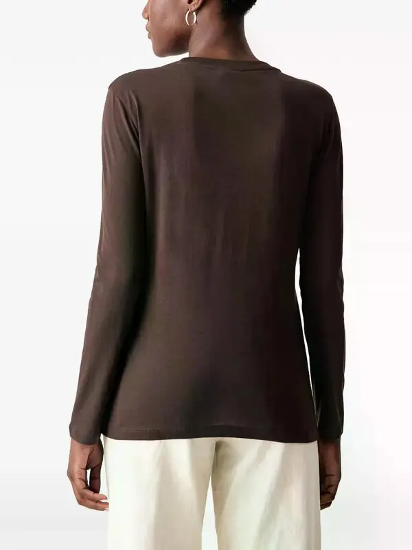 Armani Exchange Logo-embroidered Long-sleeve T-shirt