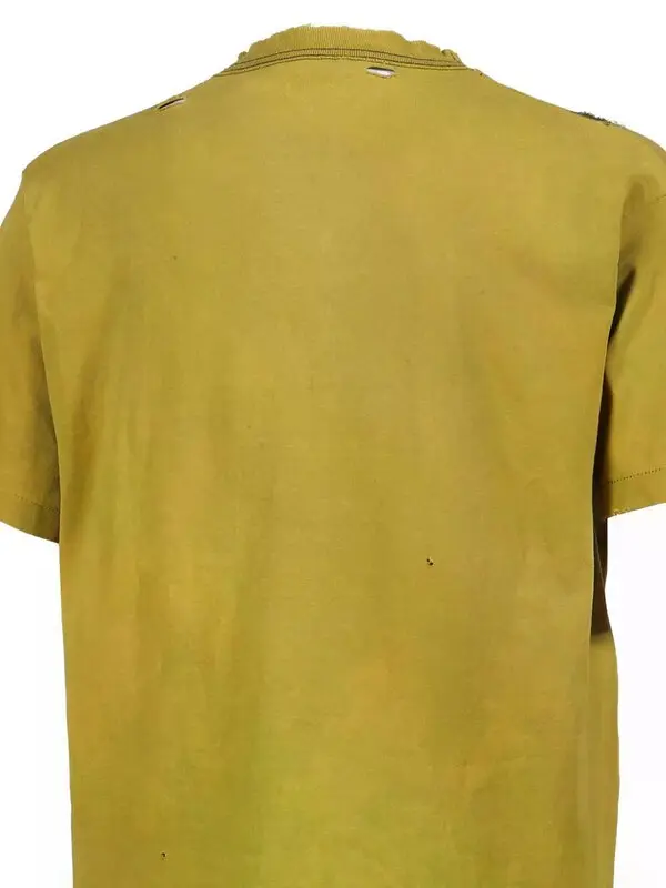 EARTHLING COLLECTIVE Alien-print Distressed T-shirt