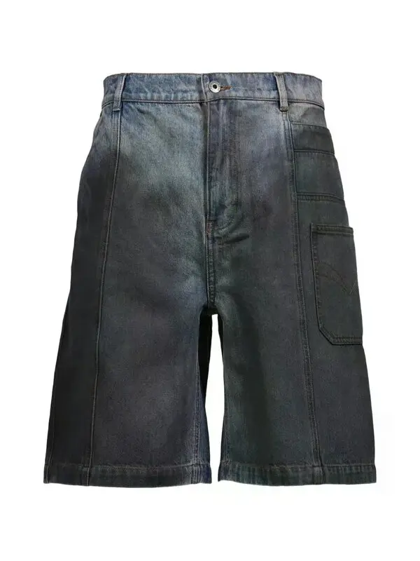 FENG CHEN WANG Gradient-effect Denim Shorts