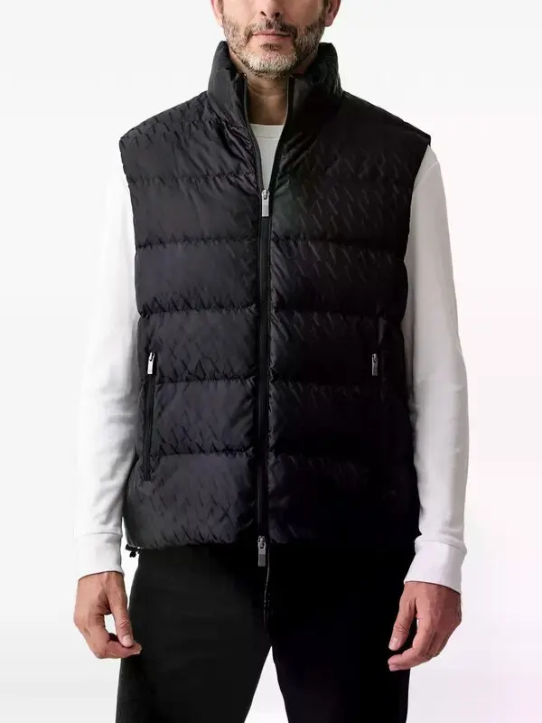 Armani Exchange Monogram-print Quilted Gilet