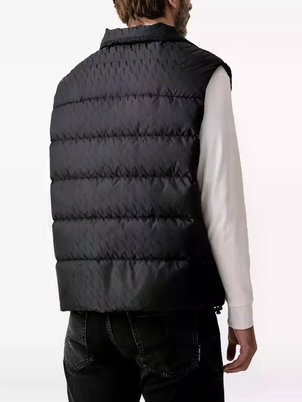 Armani Exchange Monogram-print Quilted Gilet