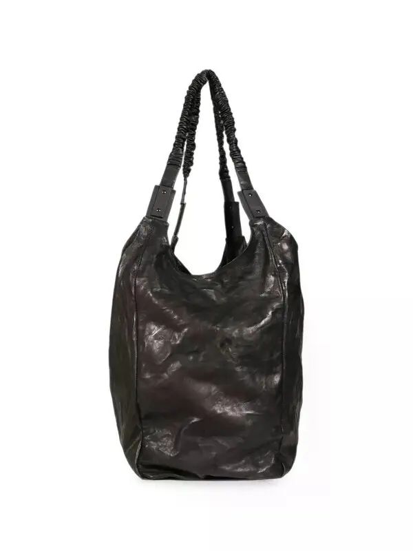 ISAAC SELLAM EXPERIENCE Escroc Ruched Shoulder Bag - Black