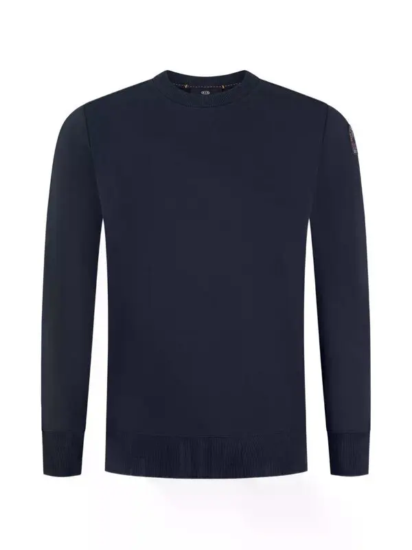 PARAJUMPERS Logo-patch Crew-neck Sweater - Blue