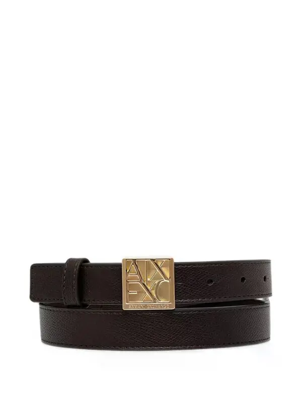 Armani Exchange Logo-plaque Pebbled Belt