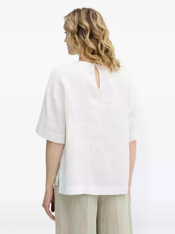 Sisley Keyhole-back Short-sleeve Top