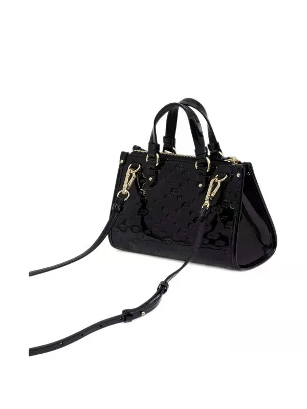 Armani Exchange Logo-embossed Patent Shoulder Bag