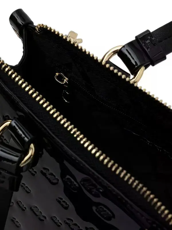 Armani Exchange Logo-embossed Patent Shoulder Bag